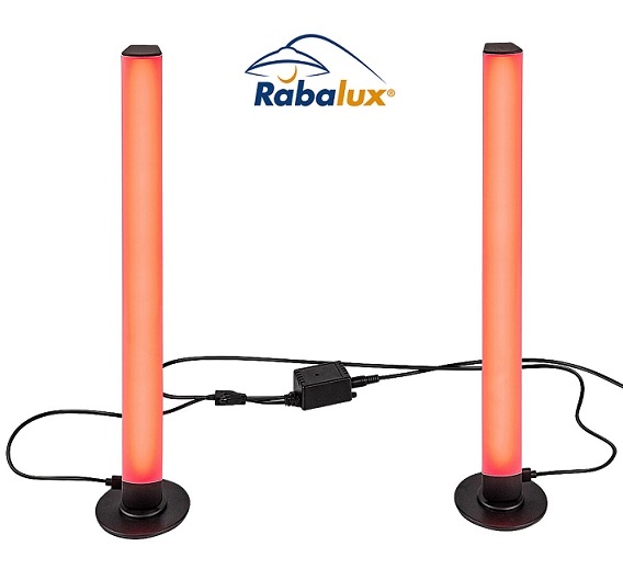 STOJEČA RGB DVOJNA LED SVETILKA PACO 380 mm Z DALJINSKIM UPRAVLJANJEM ...