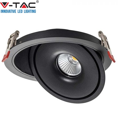 VGRADNA LED SVETILKA fi 200 mm 28W 3000K DO 6000K BELA ALI ČRNA ...